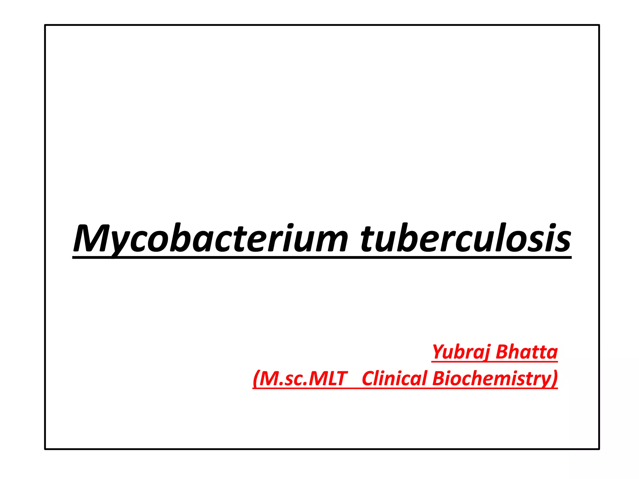 Clinical , diagnosis and prophylaxis part of Mycobacterium tuberculosis ...