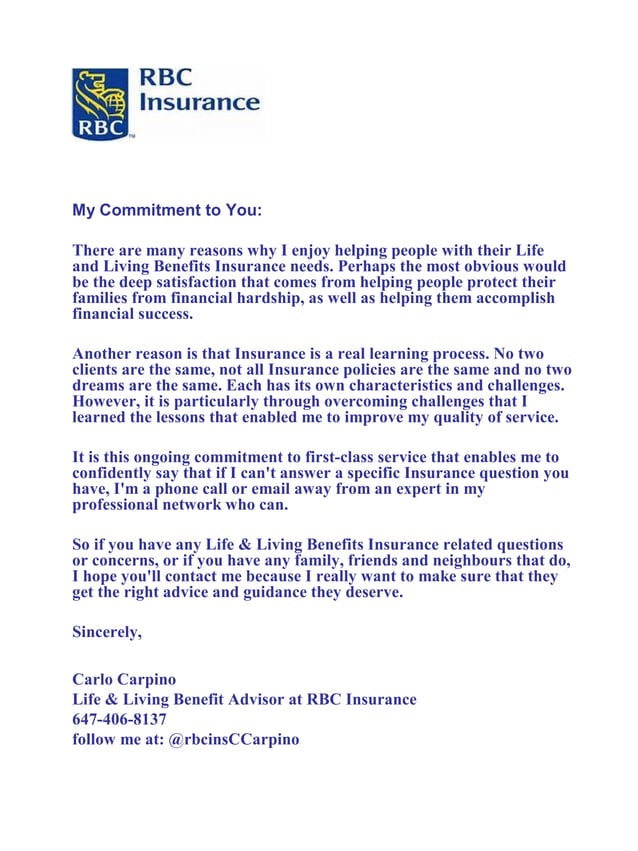 My commitment to you | PDF