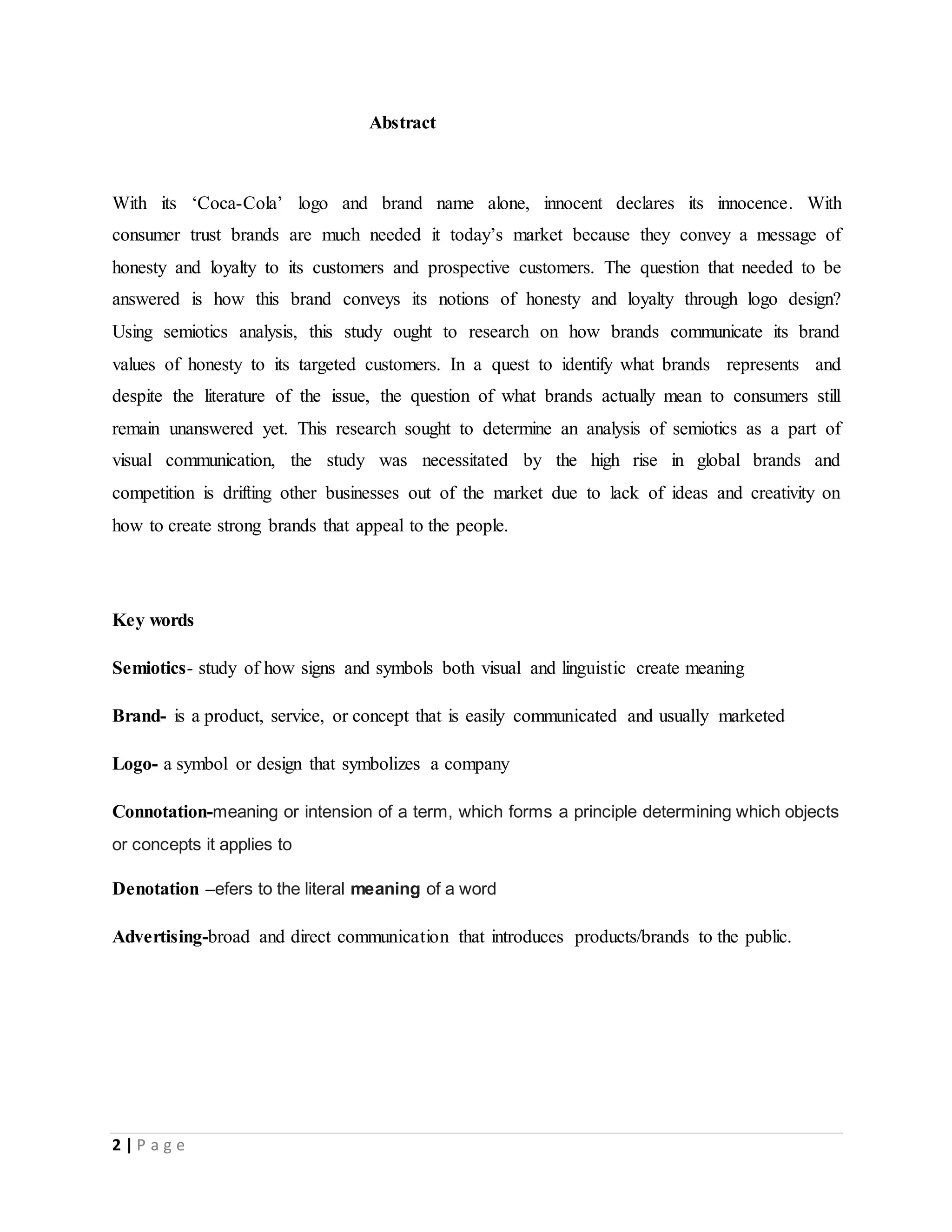 An analysis of semiotics in branding communication | DOCX