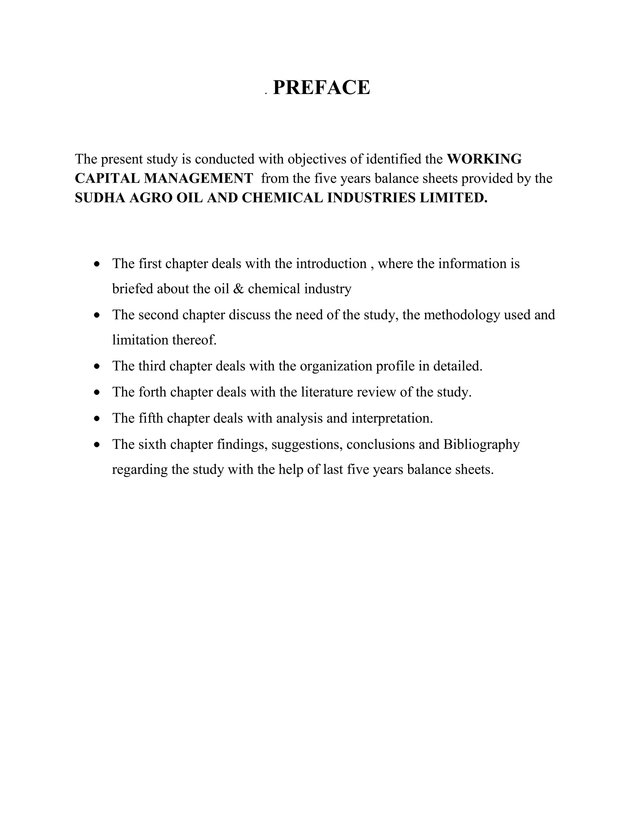 working capital management project | DOCX