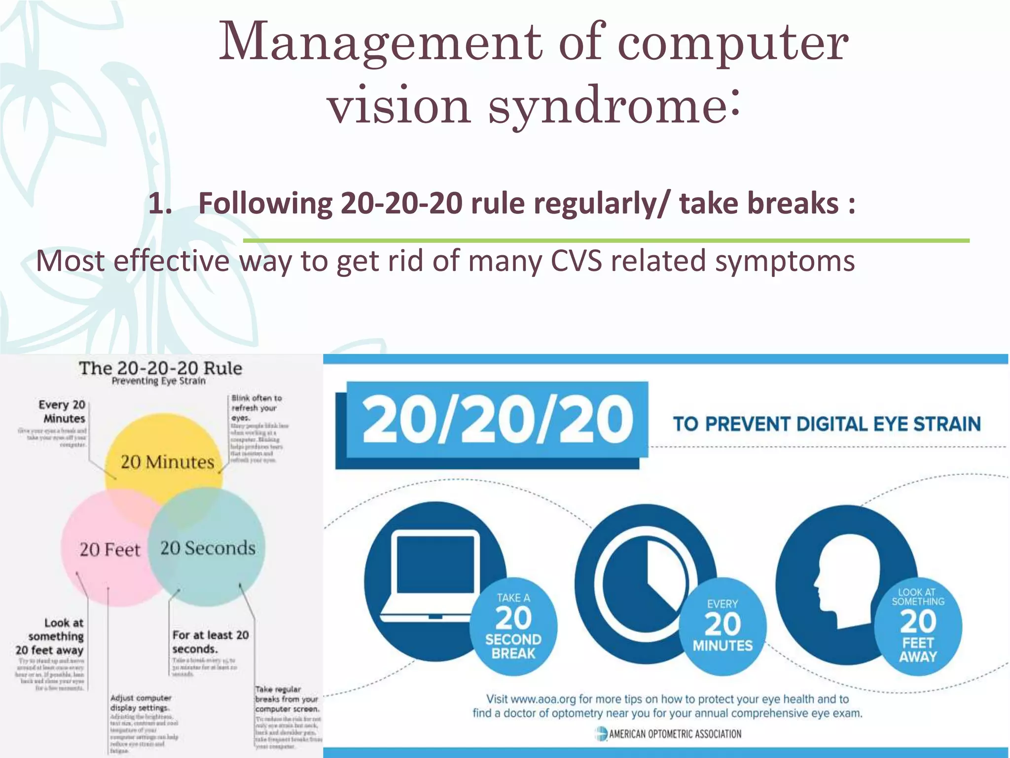 My computer vision syndrome | PPTX | Eye and Vision Conditions ...