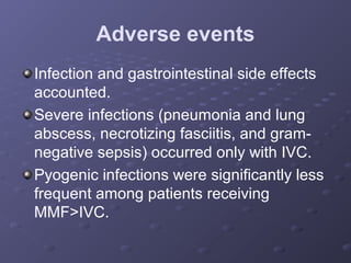 Mycophenolate mofetil or intravenous cyclophosphamide | PPT