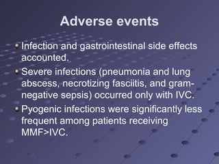 Mycophenolate mofetil or intravenous cyclophosphamide | PPT