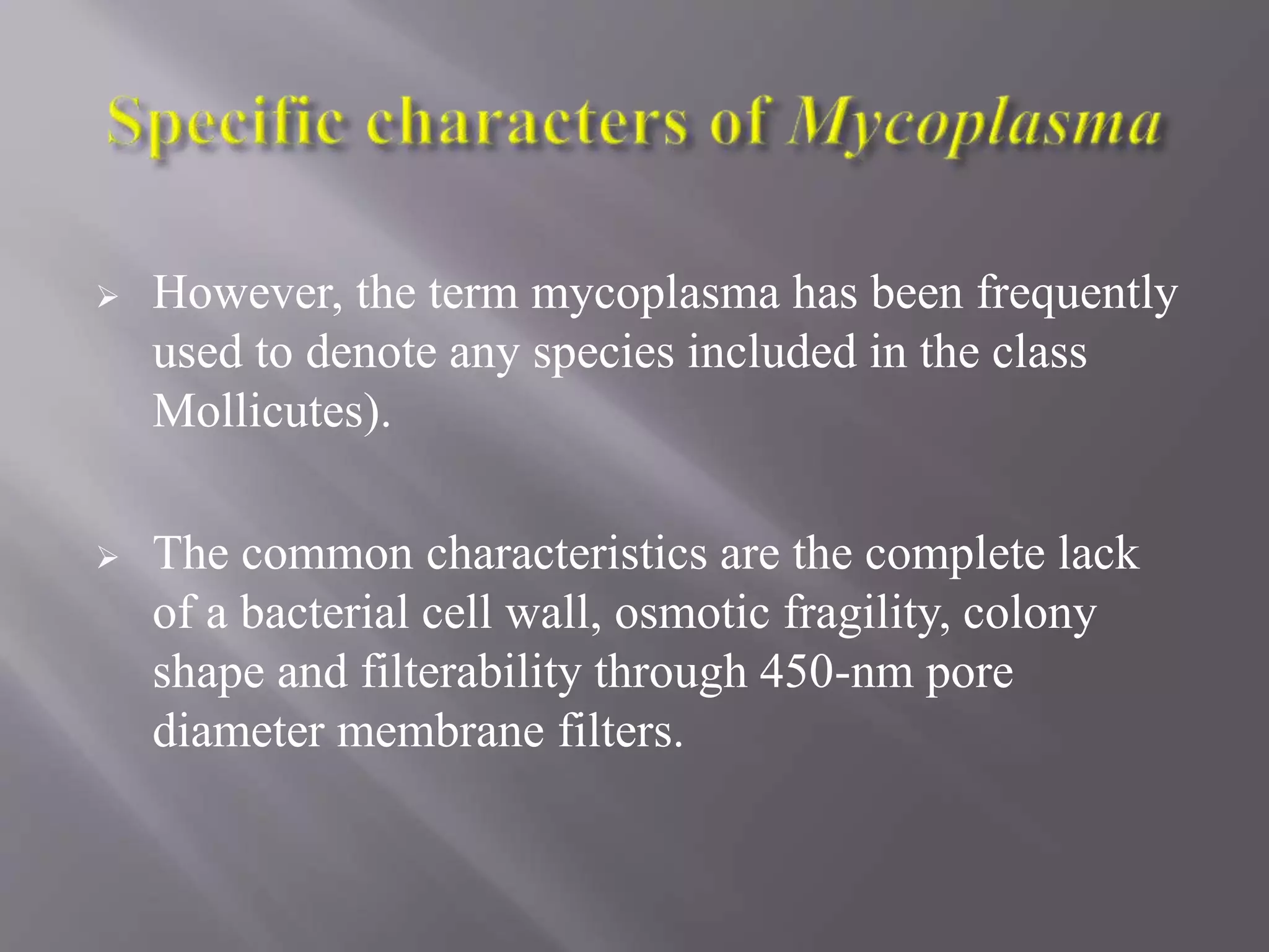 Mycoplasma Infection | PPTX