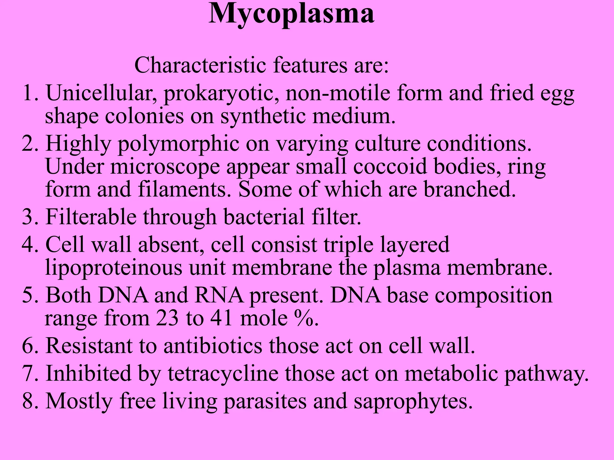 Mycoplasma mycoplasma , Actinomycete.pptx | Biological Sciences | Science