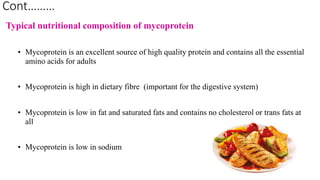 MYCOPROTEINS | PPTX | Chemistry | Science