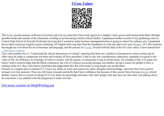 My Core Values Essay | PDF