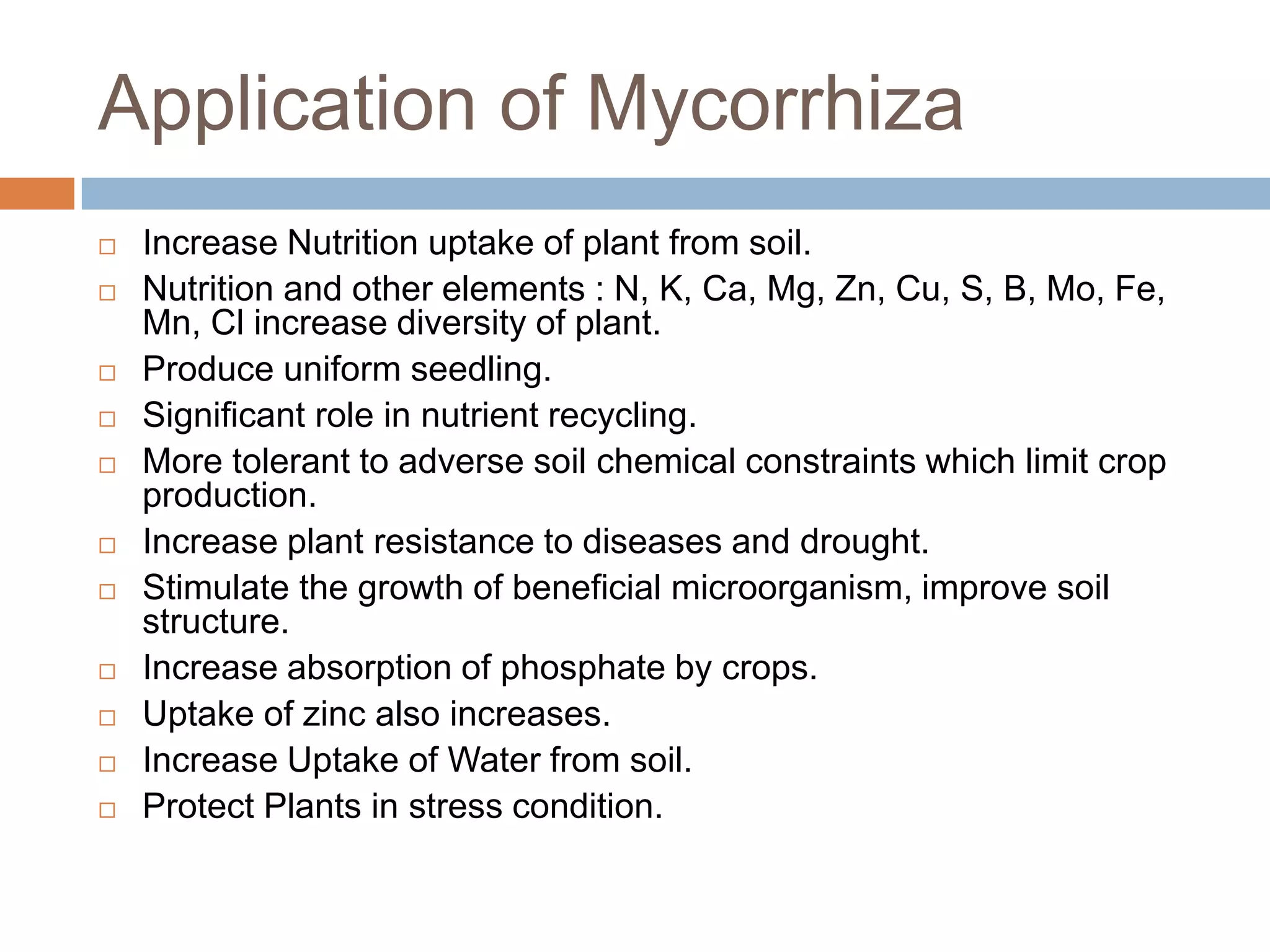 Mycorrhiza and its types | PPTX | Agriculture | Industries