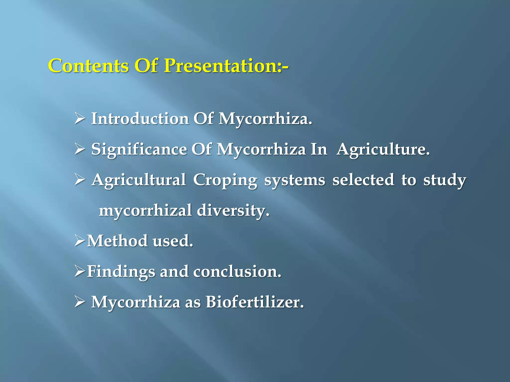 Mycorrhiza presentation for garizon university | PPTX