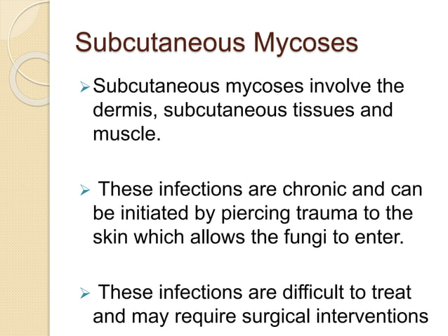Mycosis | PPTX | Skin and Dermatology | Diseases and Conditions