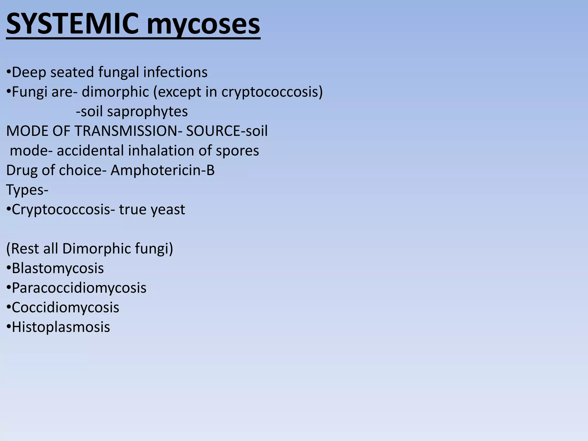 Mycotic(fungal) Infections | PPTX