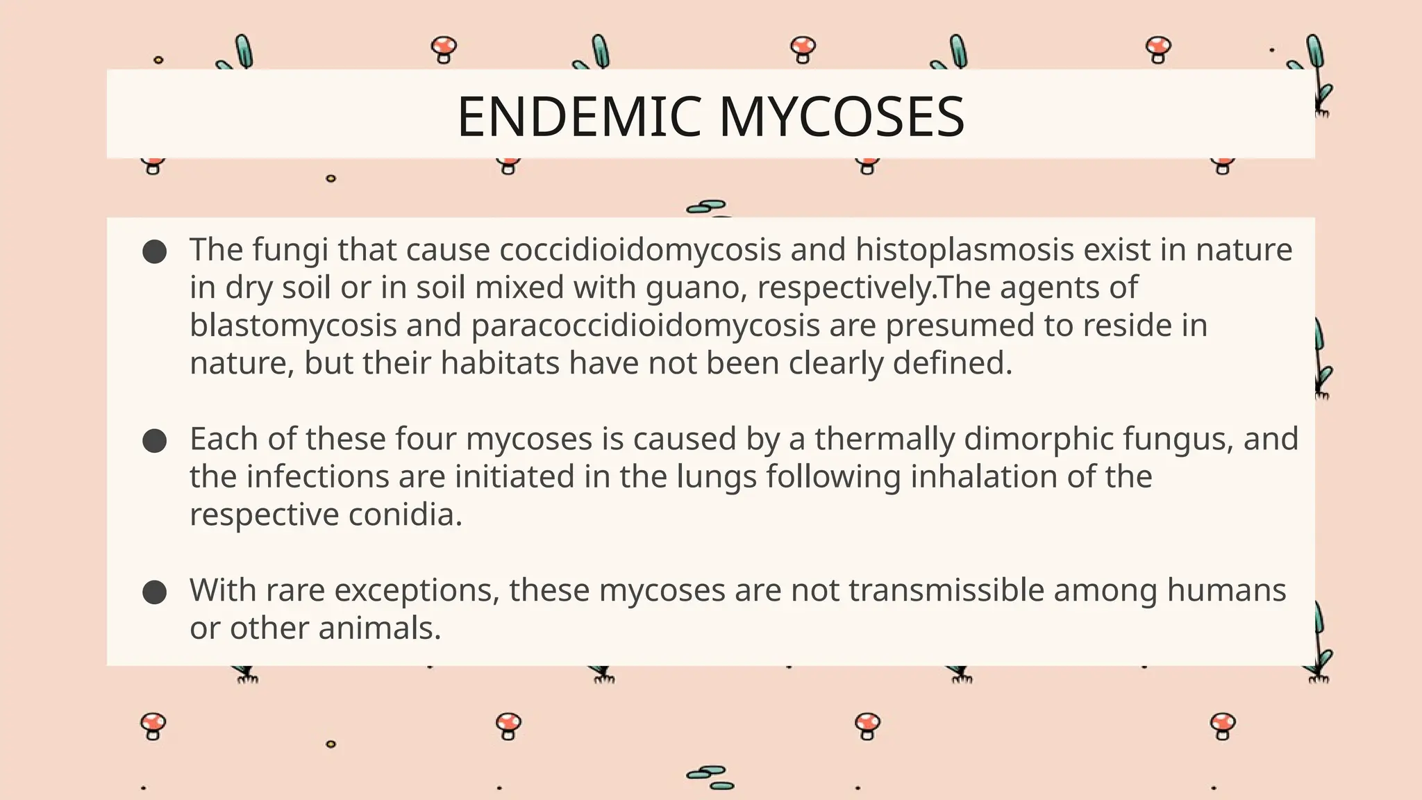 Mycotic Diseases Microbiology Powerpoint | PPTX