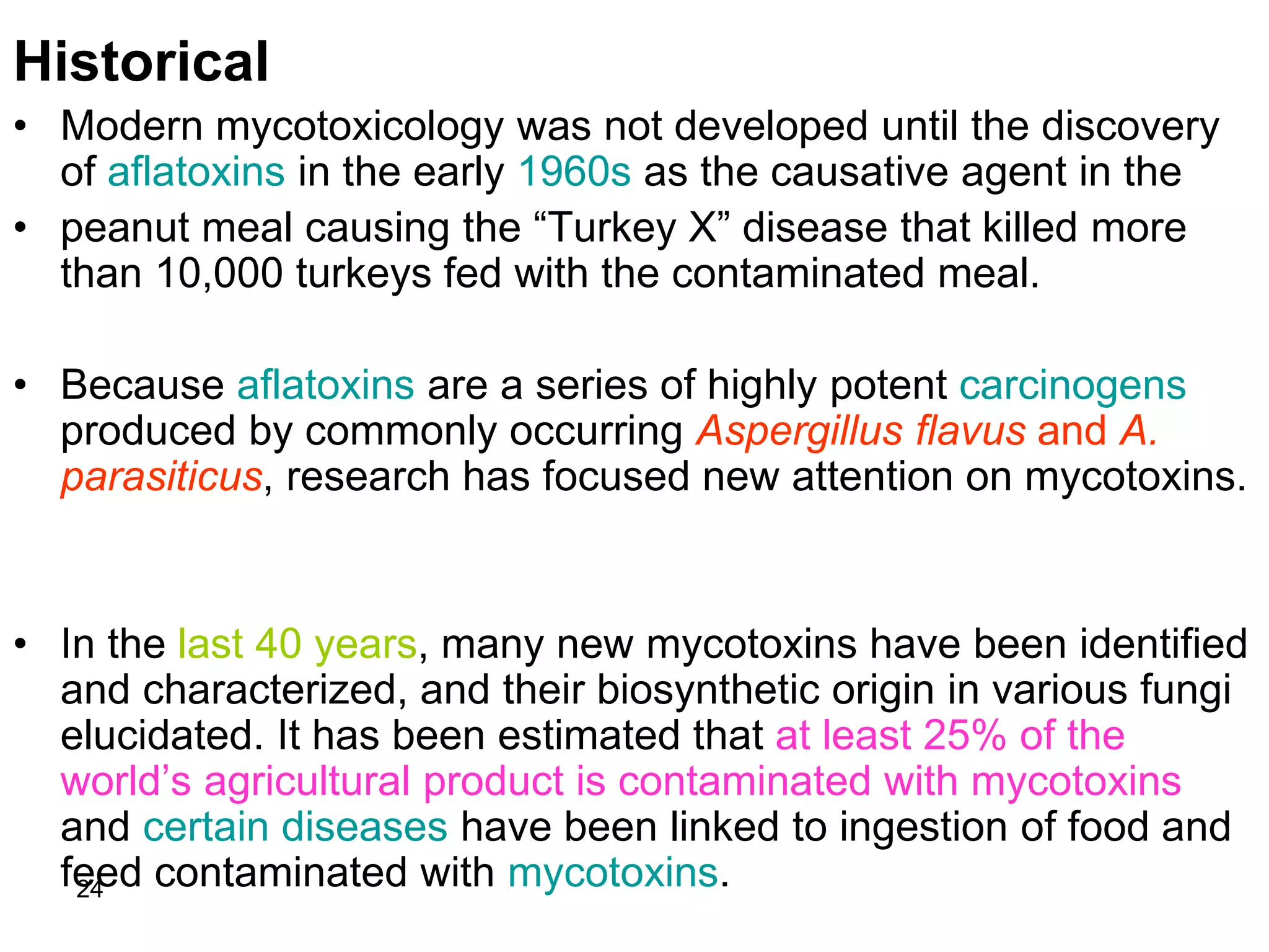 Mycotoxin, aflatoxin, | PPT | Medical Health