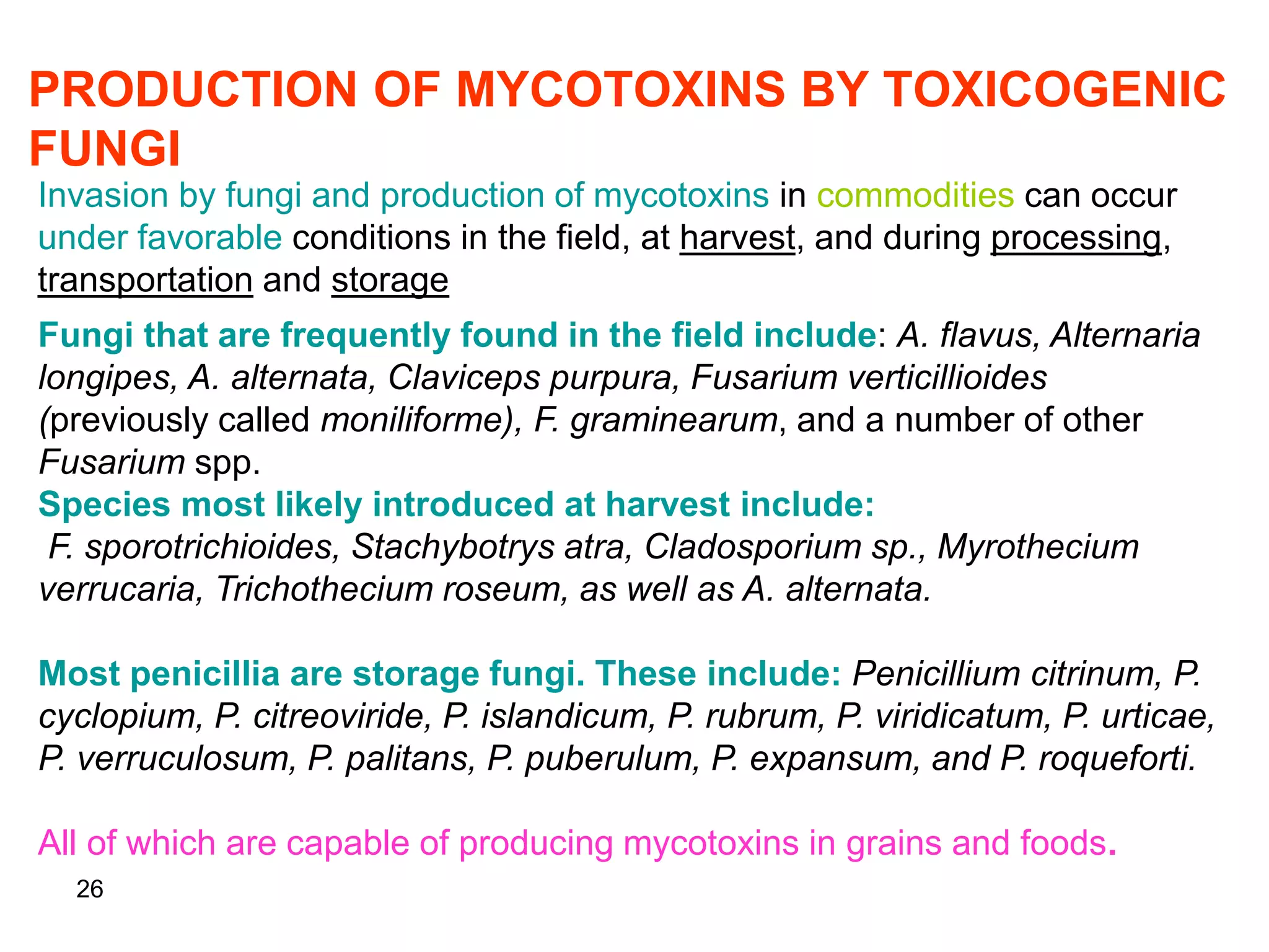 Mycotoxin, aflatoxin, | PPT
