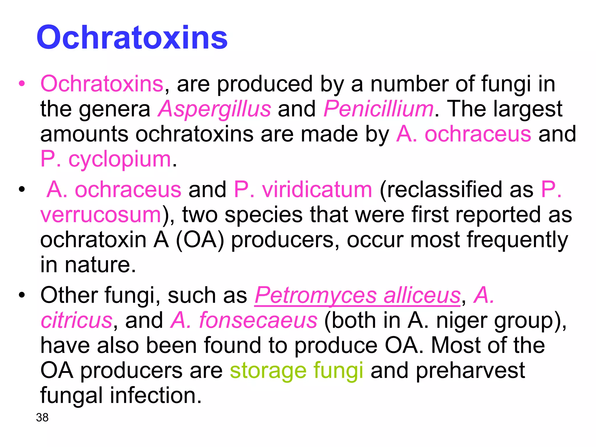 Mycotoxin, aflatoxin, | PPT | Medical Health