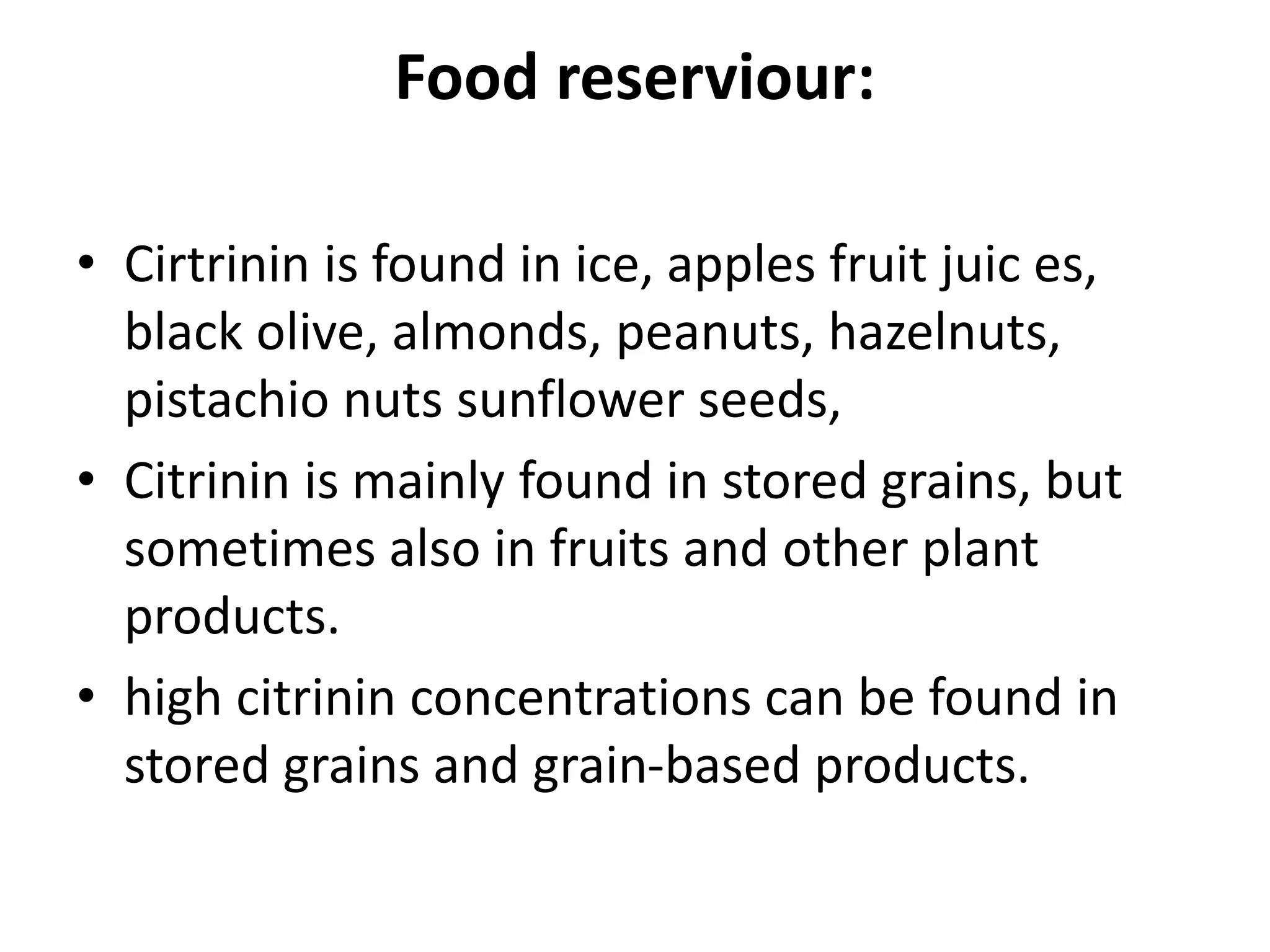 Mycotoxin (citrinin) | PPTX