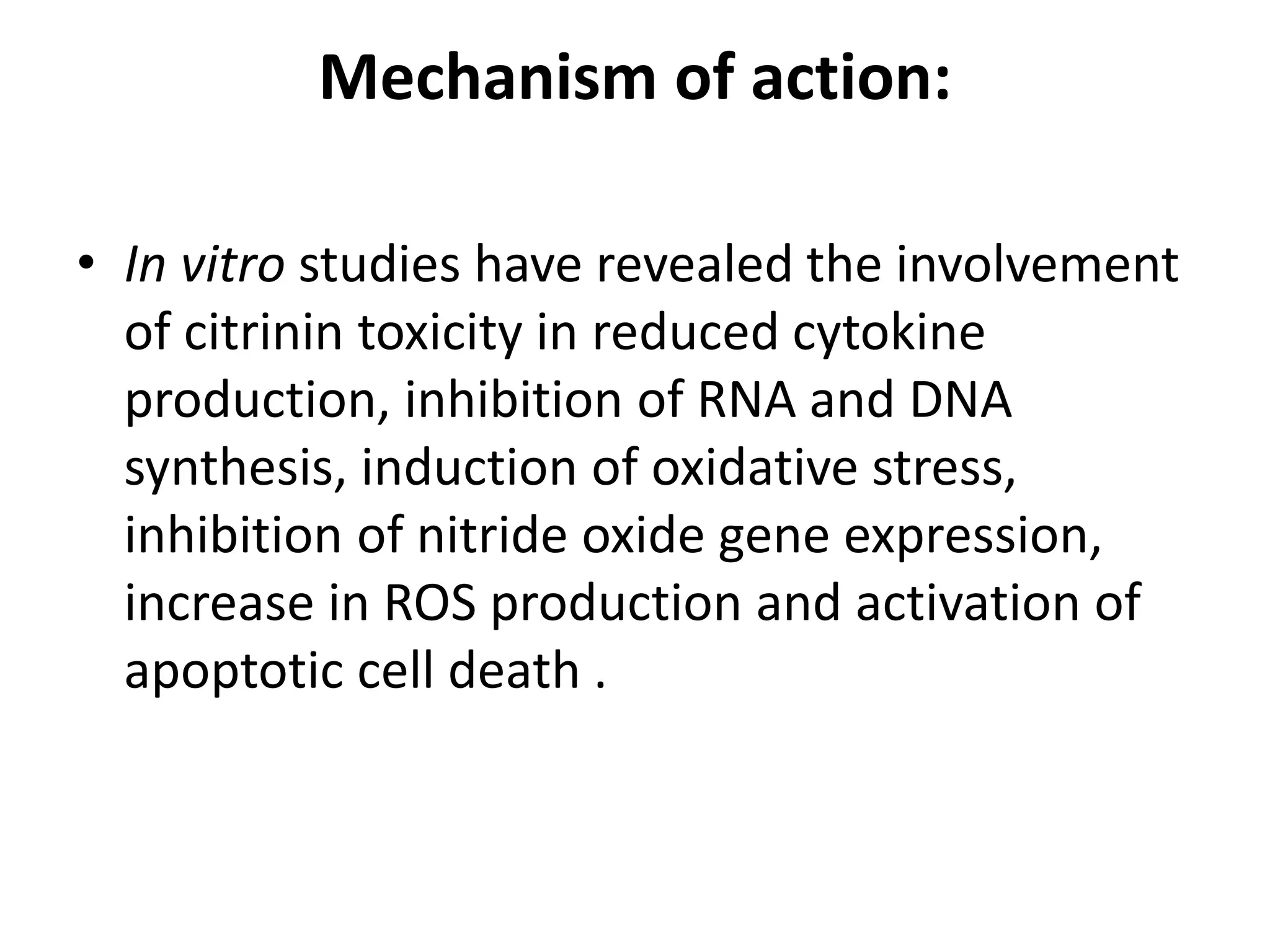 Mycotoxin (citrinin) | PPTX