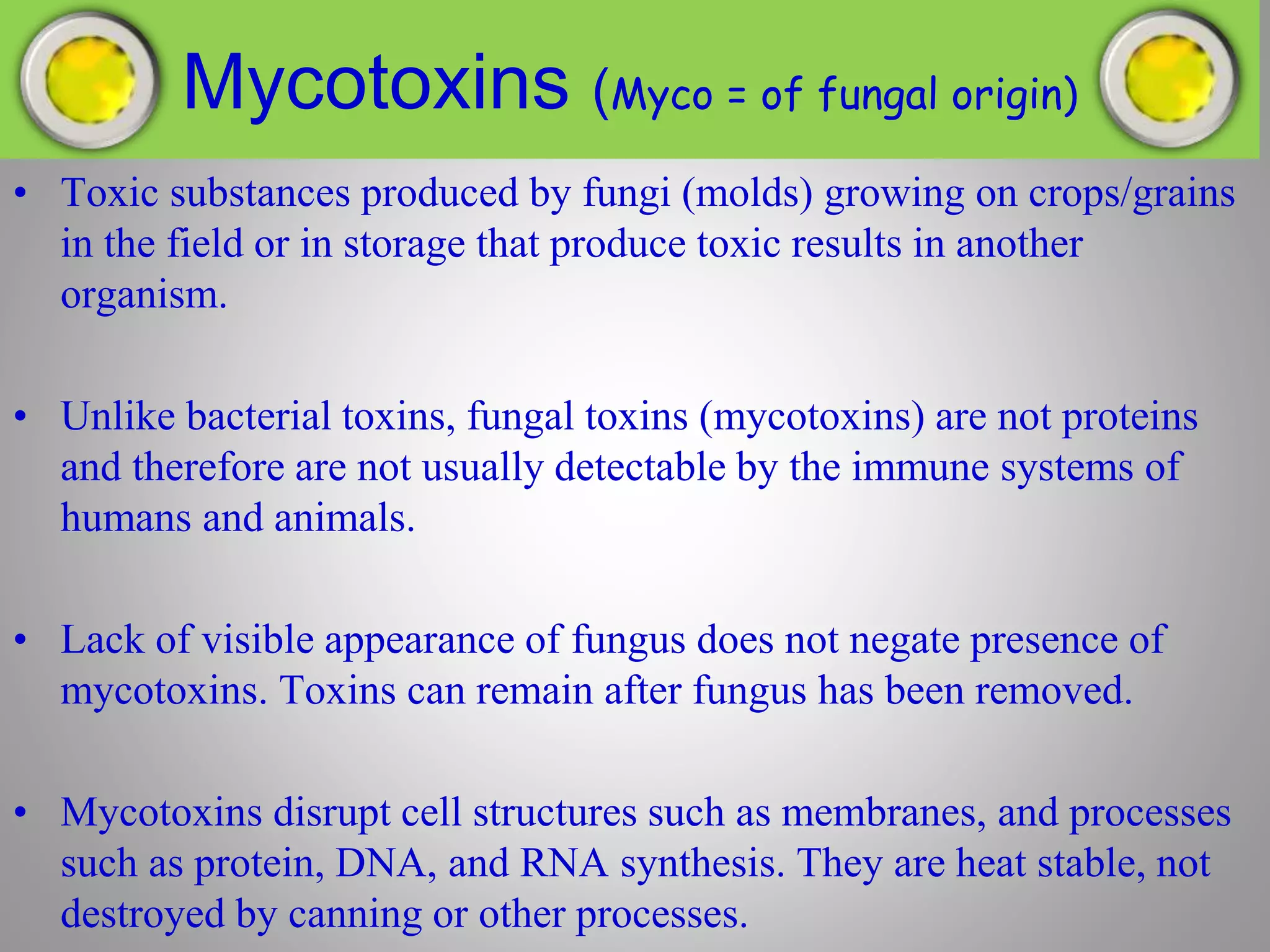 Mycotoxins | PPTX