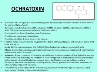 Mycotoxins Presentation | PPTX