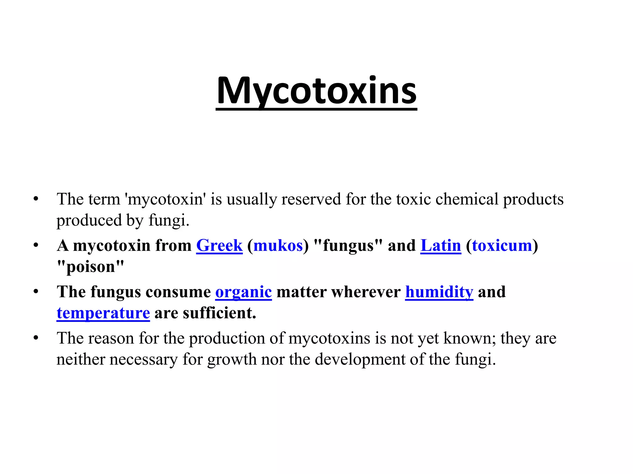 Mycotoxins | PPT