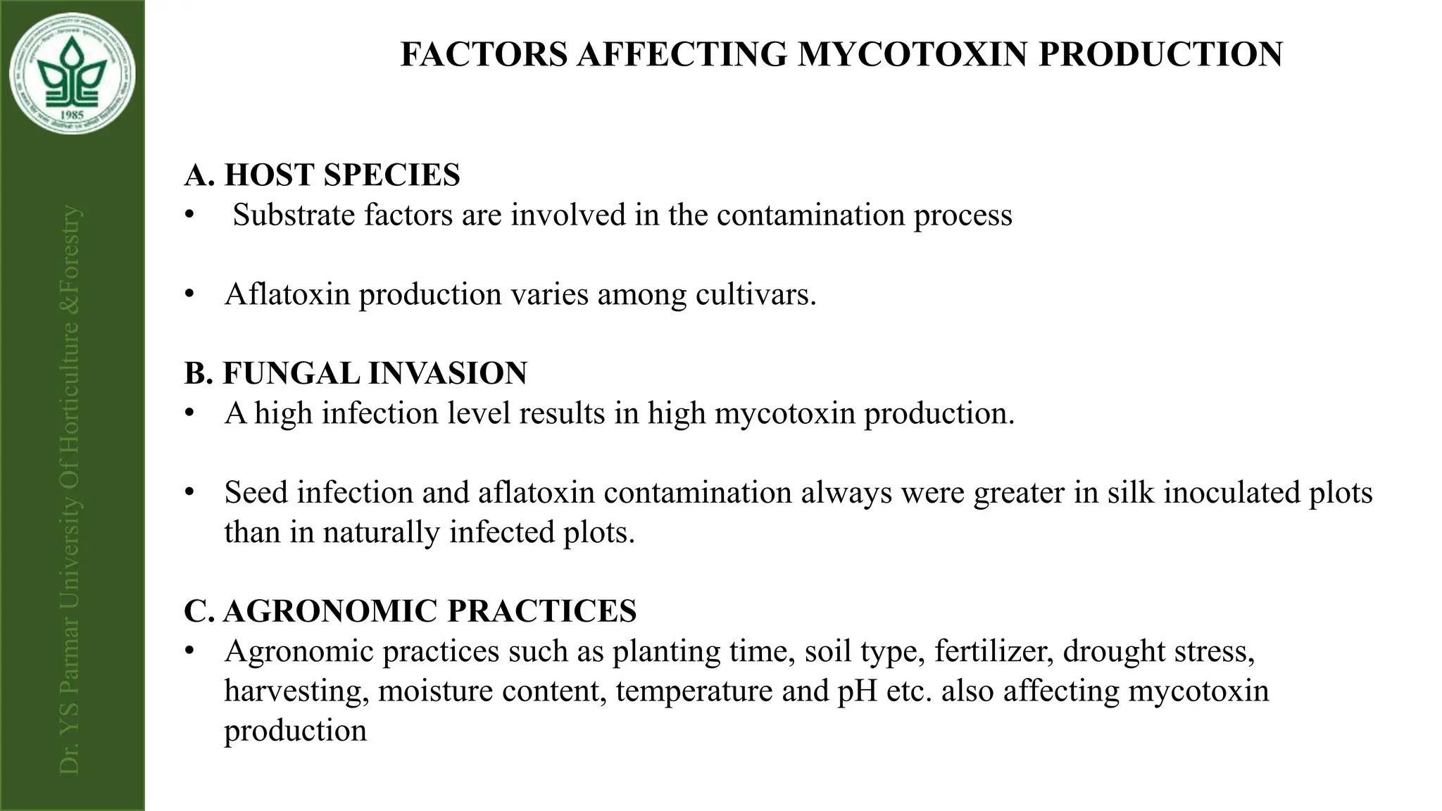mycotoxins and it various types by manoj | PPT | Free Download