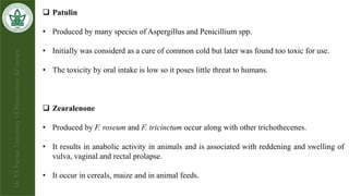 mycotoxins and it various types by manoj | PPT