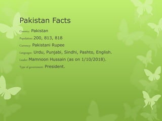 My country: Pakistan | PPTX