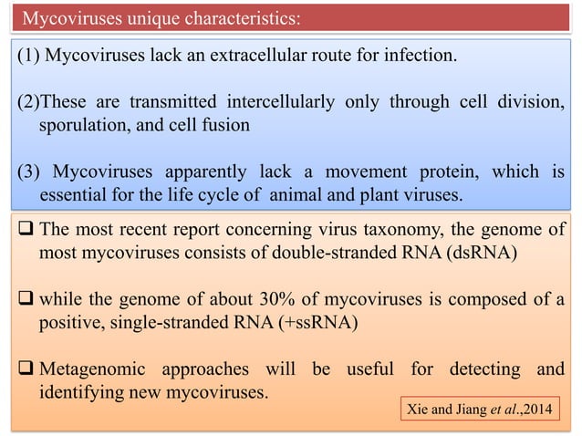 Mycoviruses of filamentous fungi and their relevance to plant pathology ...