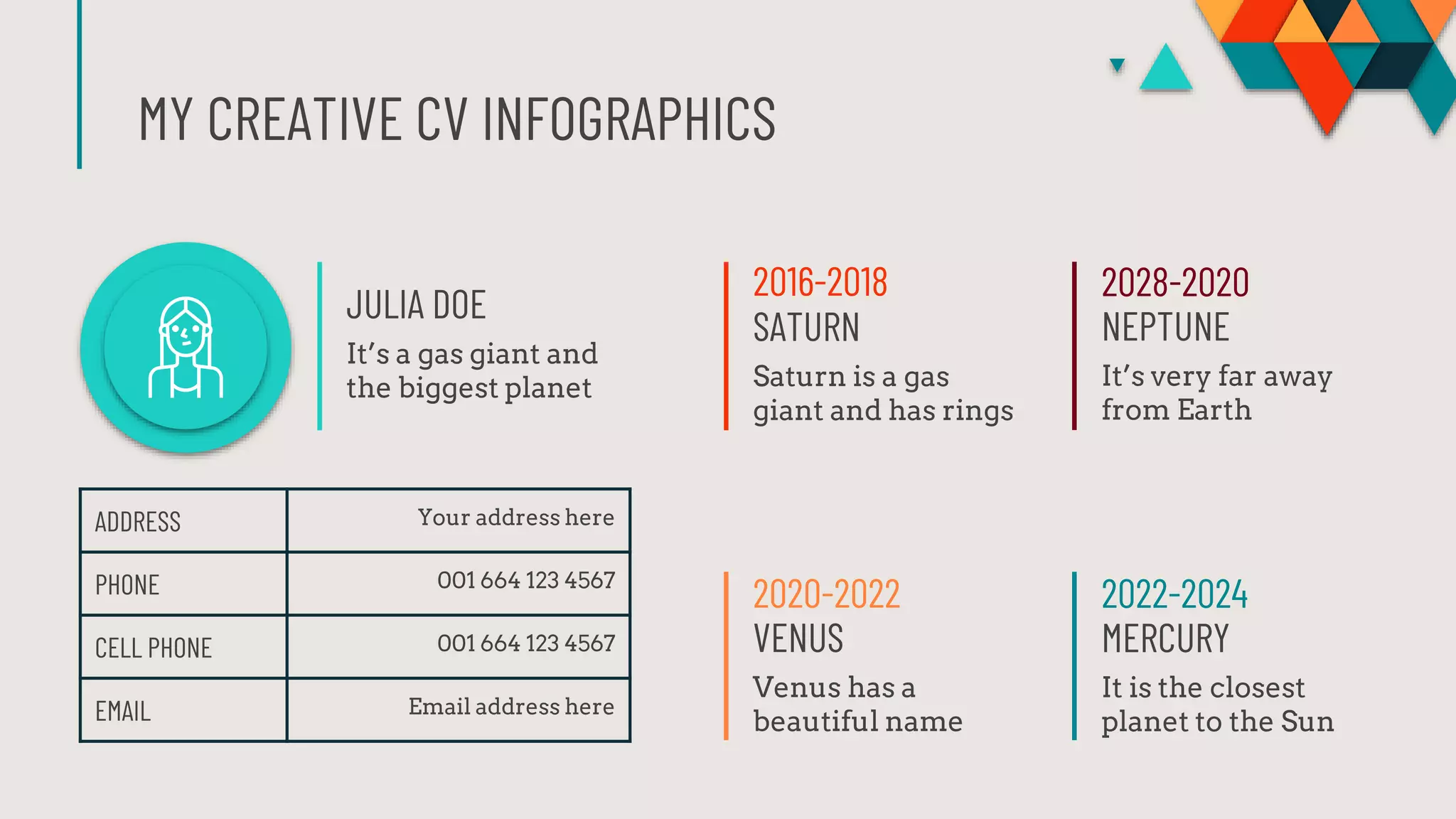 My Creative Resume Infographics by Slidesgo.pptx