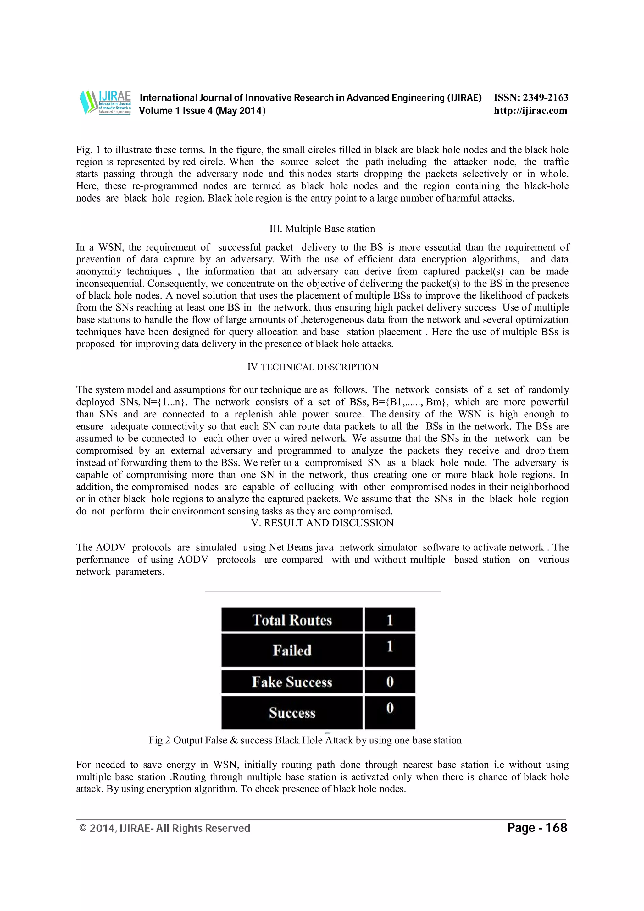 BLACK HOLE ATTACKS MITIGATION AND PREVENTION IN WIRELESS SENSOR NETWORK | PDF