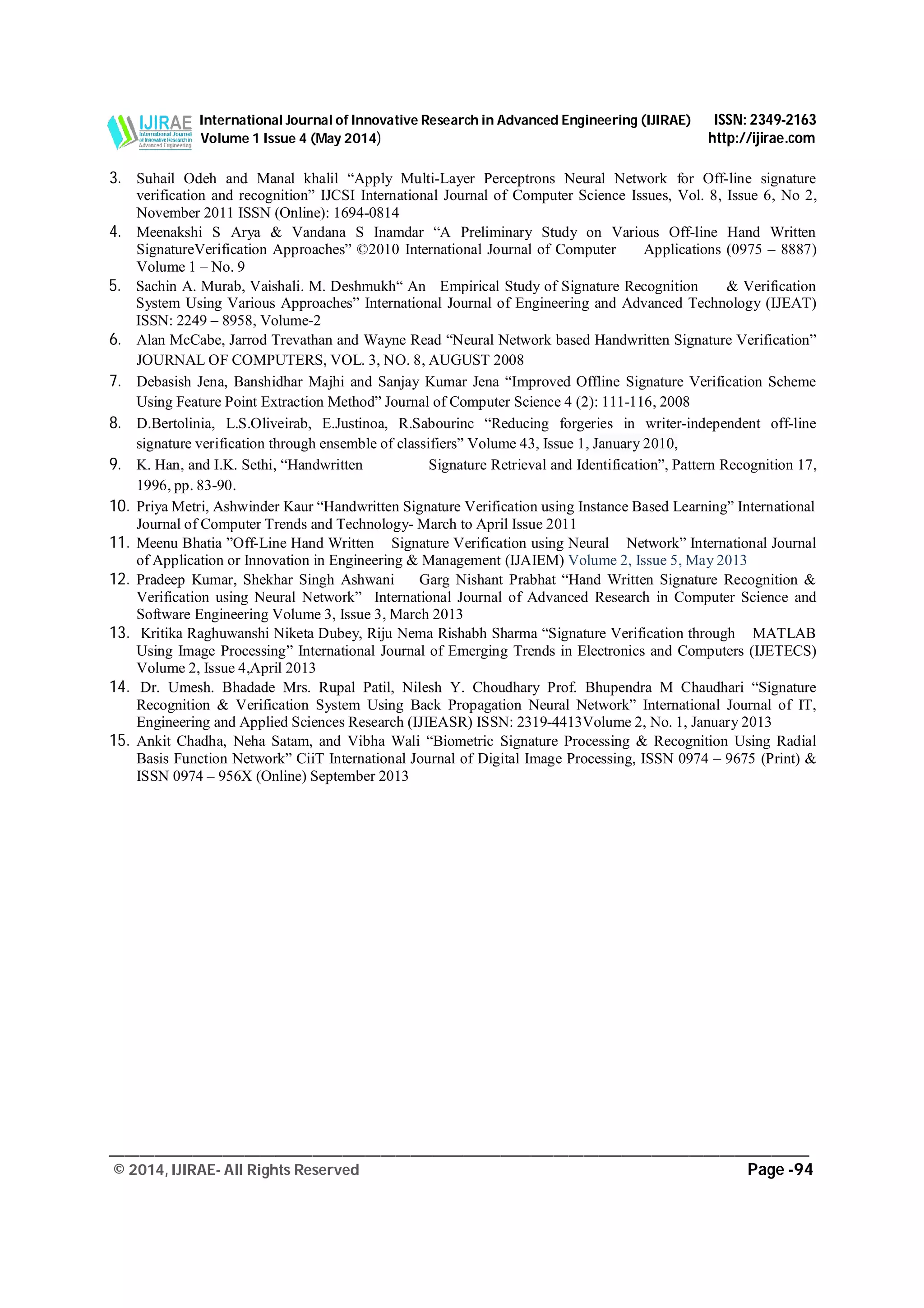 Enhanced Signature Verification And Recognition Using Matlab Pdf