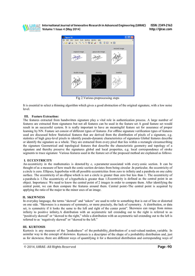 ENHANCED SIGNATURE VERIFICATION AND RECOGNITION USING MATLAB | PDF