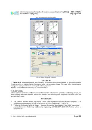ENHANCED SIGNATURE VERIFICATION AND RECOGNITION USING MATLAB | PDF