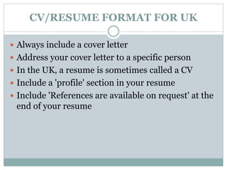 CV Writing | PPTX