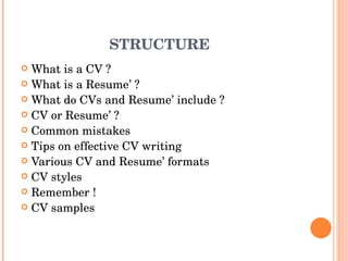 My curriculum vitae | PPT