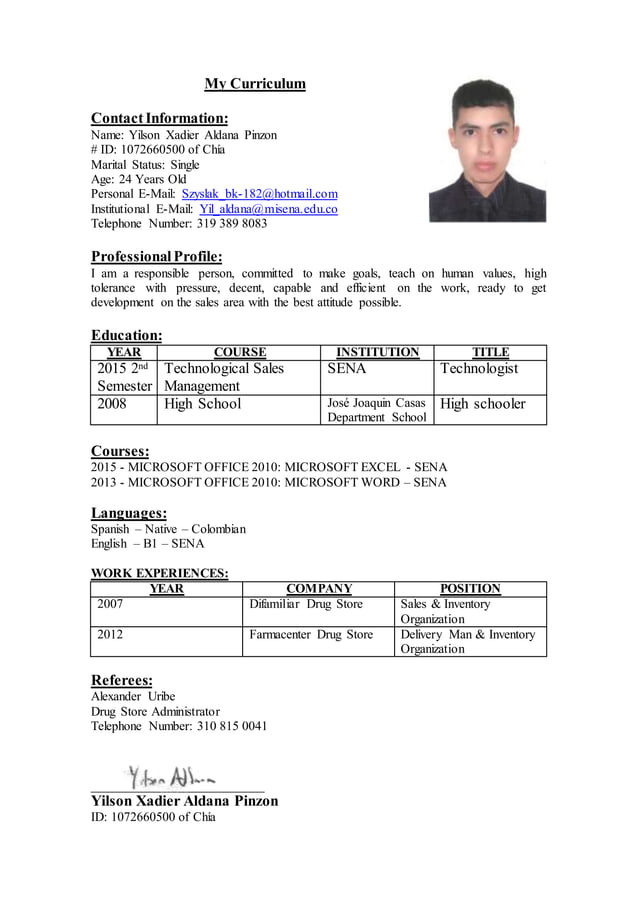 My curriculum vitae | DOCX