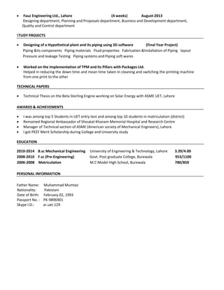 My cv | PDF | Civil Engineering Industry | Industries