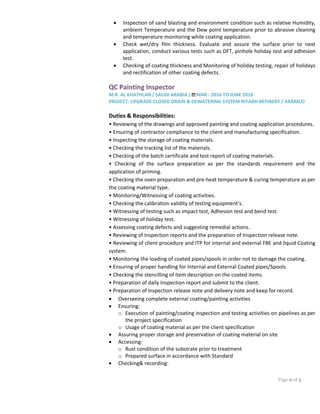 QC Welding & Painting Inspector | PDF