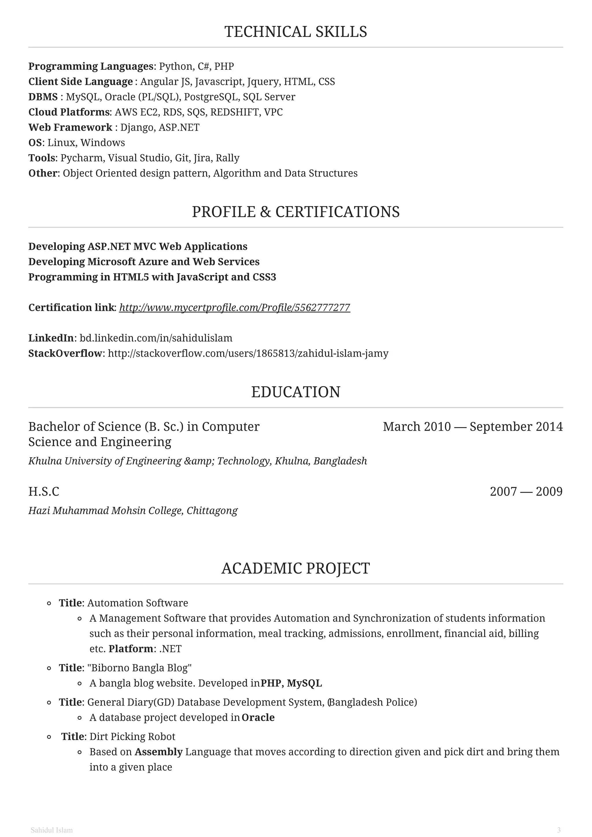 My cv bangla | PDF