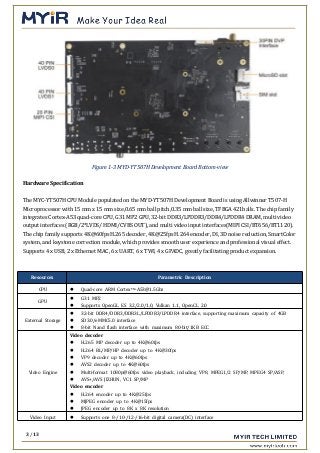 MYD-YT507H Development Board Overview | PDF