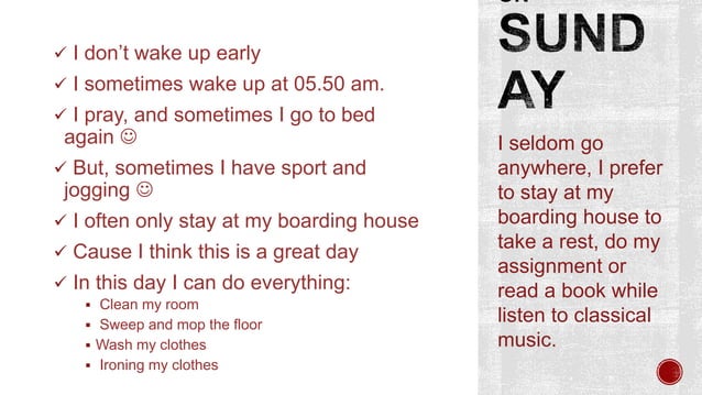 Contoh PPT tentang My daily activities | PPTX | Bath and Shower ...