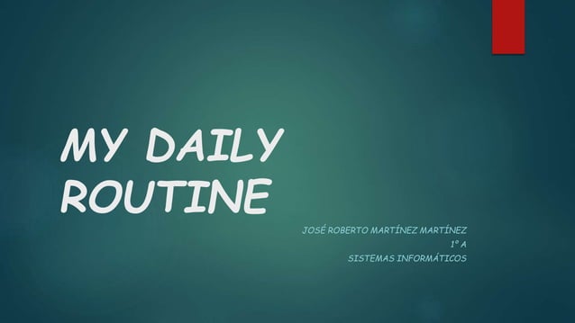 My daily routine | PPTX