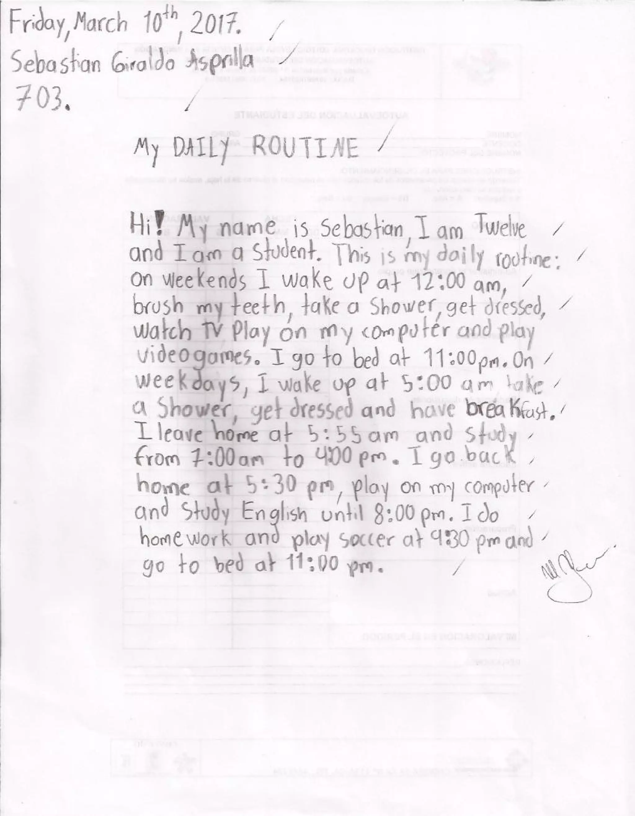 My Daily Routine 703 Pdf