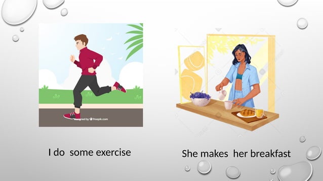 My daily routine.pptx consiste en una rutina diaria | PPT