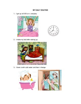 My daily routine evidence 2 | DOCX