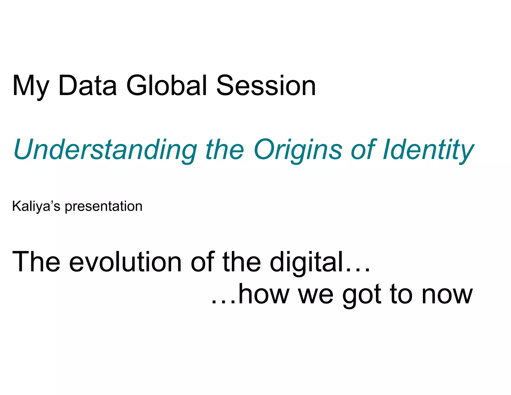 History of Identity in Computers | PPT