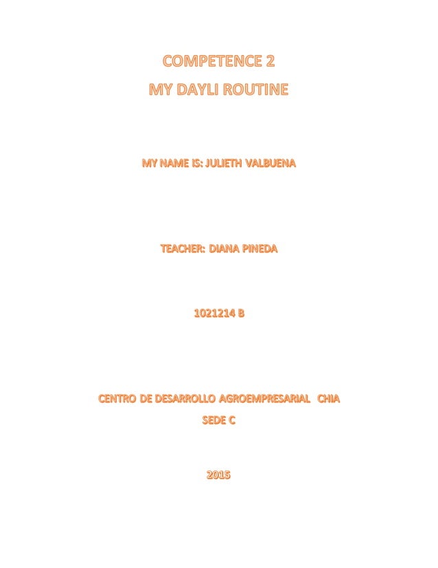 My dayli routine | PDF