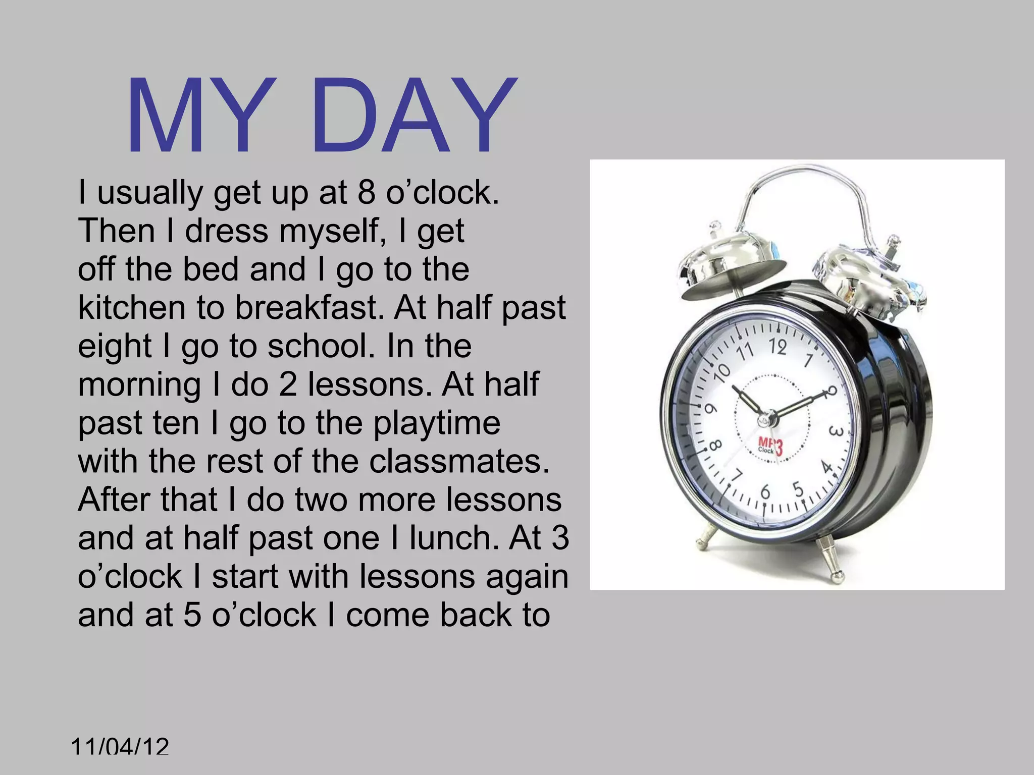 My day, my week and my weekend (presentació anglès 2) | PPT