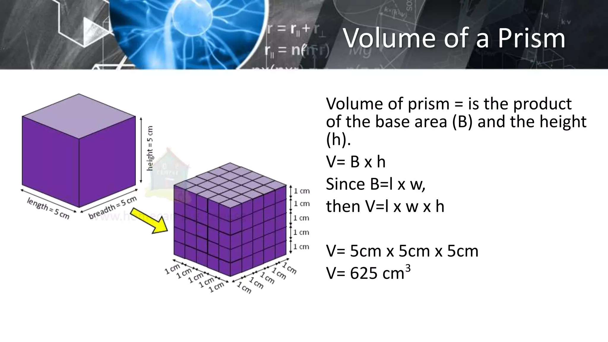 Determines the relationship between a rectangular prism and a pyramid ...