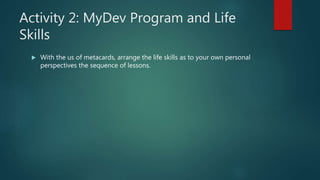 Mydev Life Skills Opening Activity | PPTX
